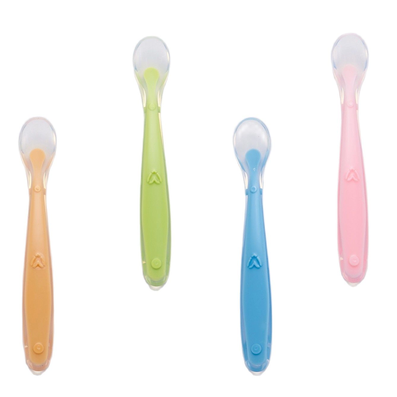 Baby Zachte Siliconen Lepel Snoep Kleur Temperatuu... – Grandado