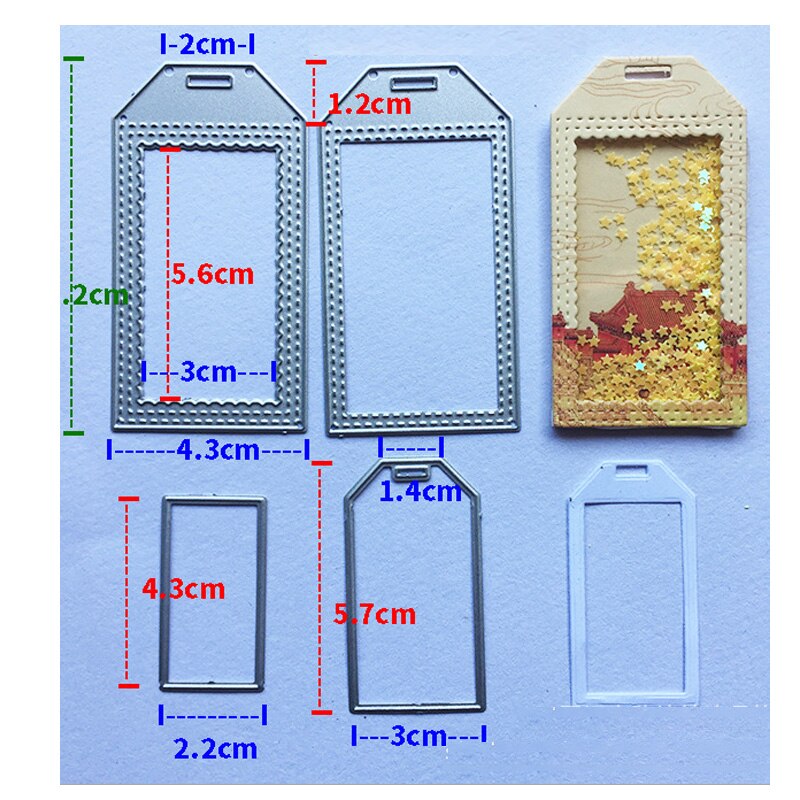 Dies Scrapbooking Rectangle Tags Frame Shake Metal... – Grandado