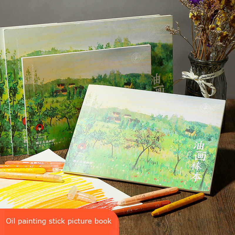 Oil pastels painting book chalk crayon special pap... – Grandado