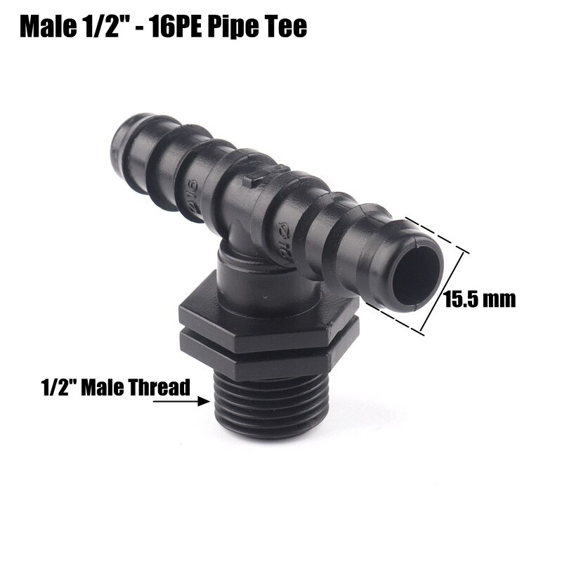 5pcs 1/2" 3/4" Threaded Tee Connectors 1... – Grandado