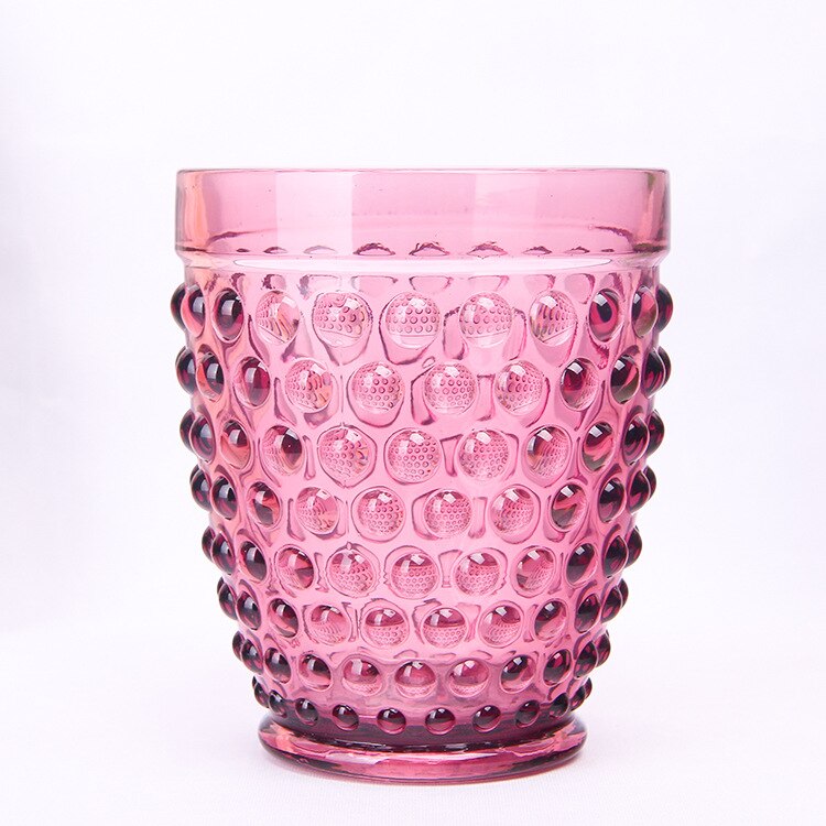 201-300ml Coloured dot glass retro Cup fruit juice... – Vicedeal