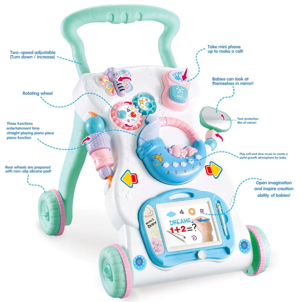 Multi-function Baby Walker Toddler Trolley Sit-to-... – Grandado