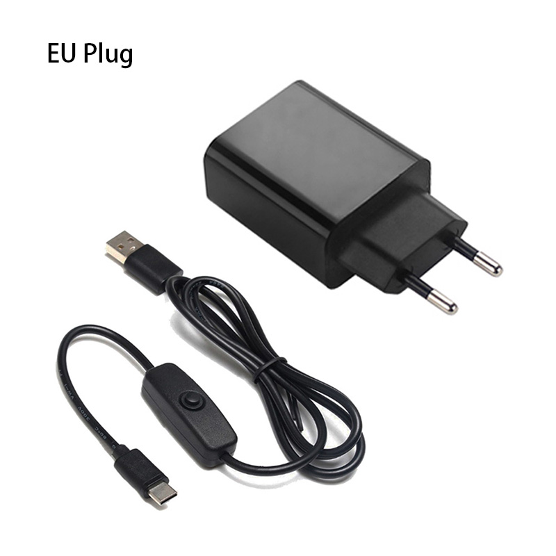 Raspberry Pi 4 Power Supply 5V 3A USB Type C Charg... – Grandado