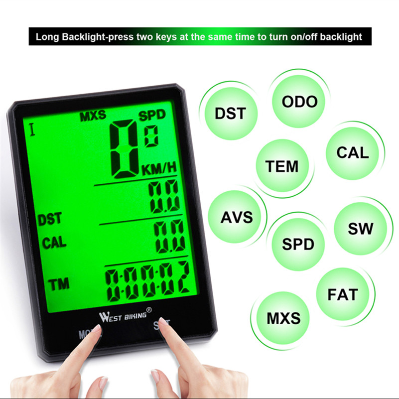 WEST BIKING Cycling Speedometer 2.8'' Larg... – Vicedeal