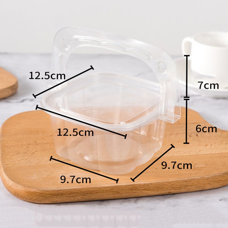 20Pcs Transparent Dessert Box With Handle Fruit Pu... – Vicedeal