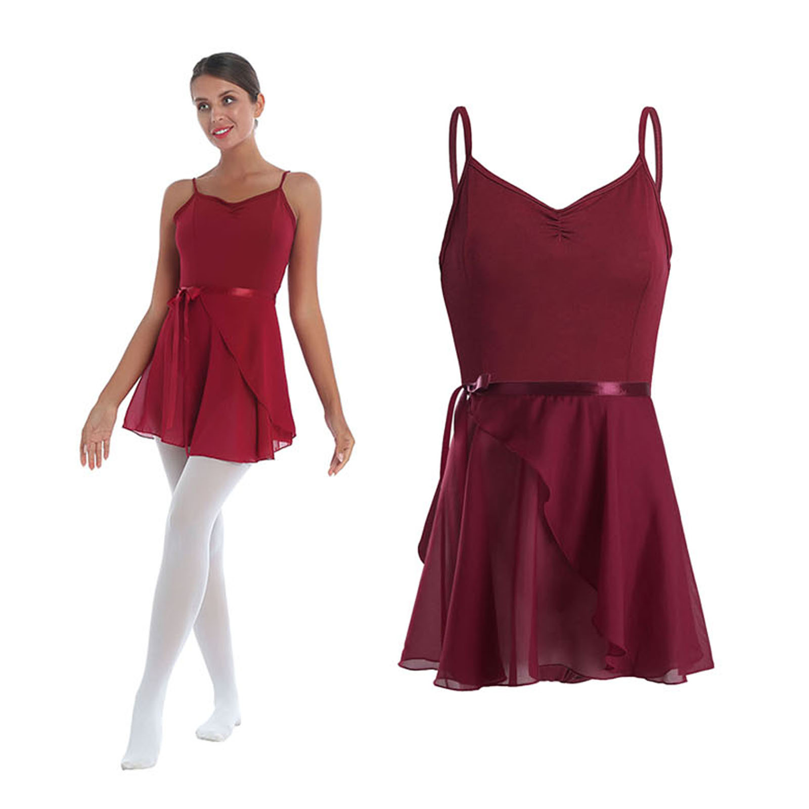Women Backless Dance Wear Gymnastics Leotard + Chi... – Grandado
