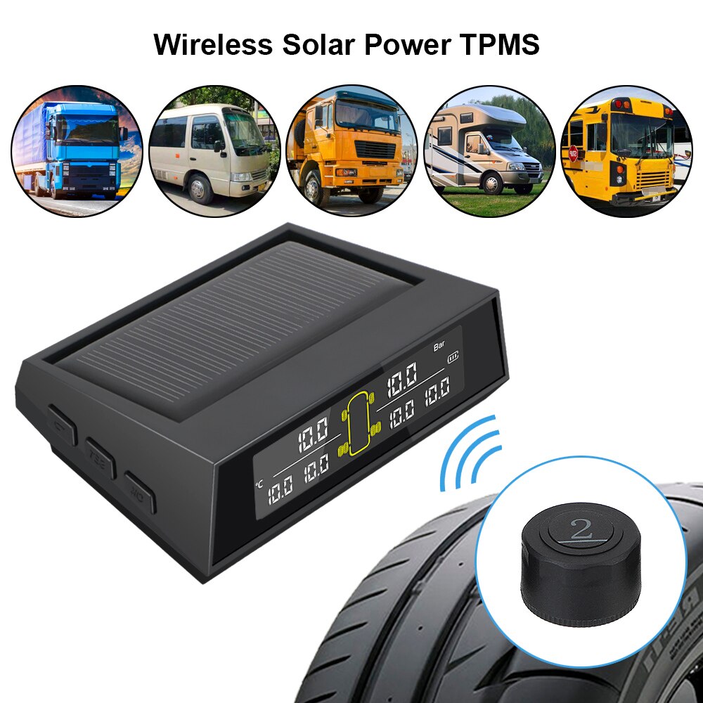 6 Tyre Sensor Solar TPMS Tire Pressure Monitoring ... – Vicedeal