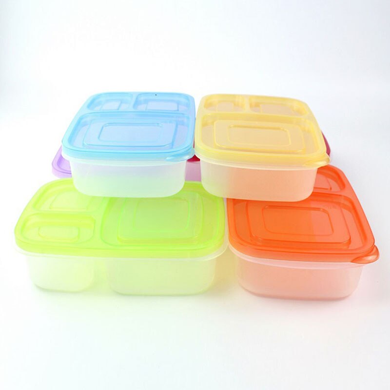 Plastic Food Fruit Picnic Storage Boxes 3-Compartm... – Grandado