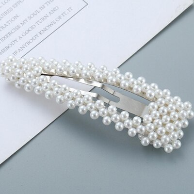 Vrouwen Elegante Geometrische Parels Haar Clip Mod... – Vicedeal
