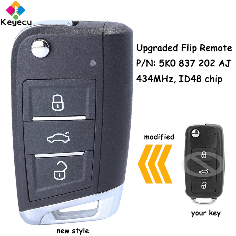 KEYECU Upgraded Remote Key for Volkswagen Caddy Po... – Grandado