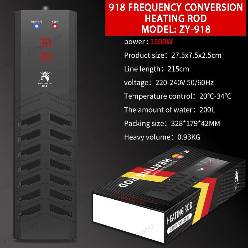 Fish tank frequency conversion heating rod led dig... – Grandado