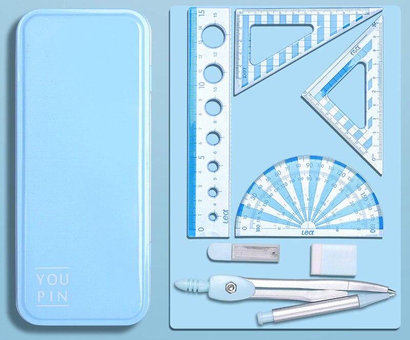 Set of Rulers, Compasses, Drawing Four-piece Ruler... – Grandado