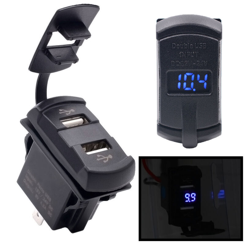 2 In 1 Dual Port USB Charger Voltmeter LCD Display... – Grandado