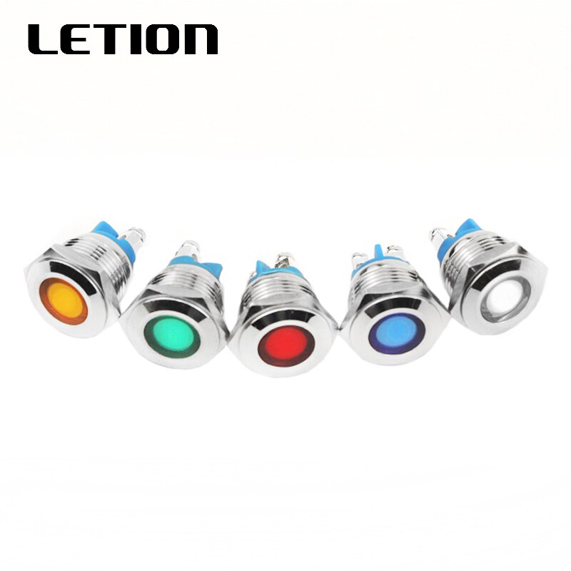 1PCS 16mm Waterproof LED concave Metal Indicator P... – Vicedeal