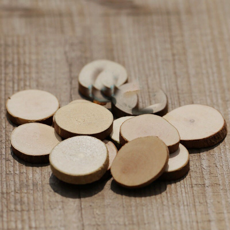 5pcs/Lot Round Wood Chips Polished Base Handmake C... – Grandado