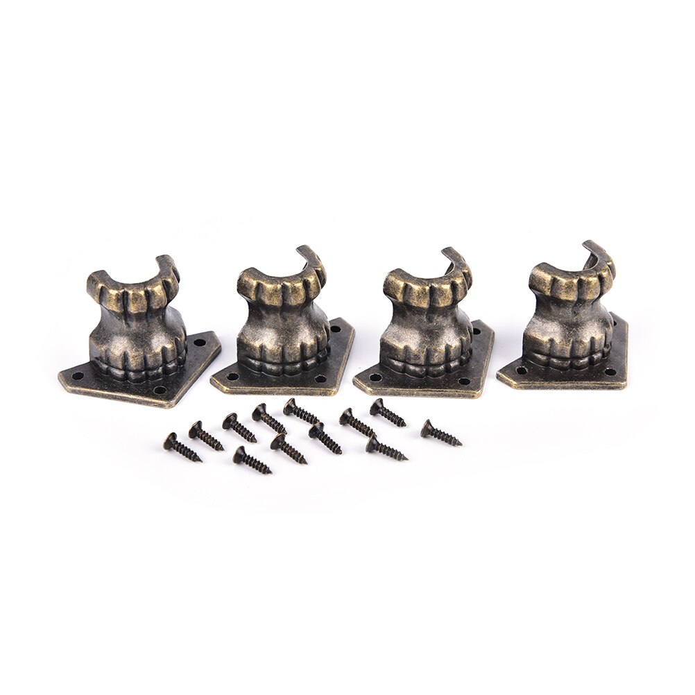 4PC/set Antique Brass Jewelry Chest Wood Box Decor... – Vicedeal