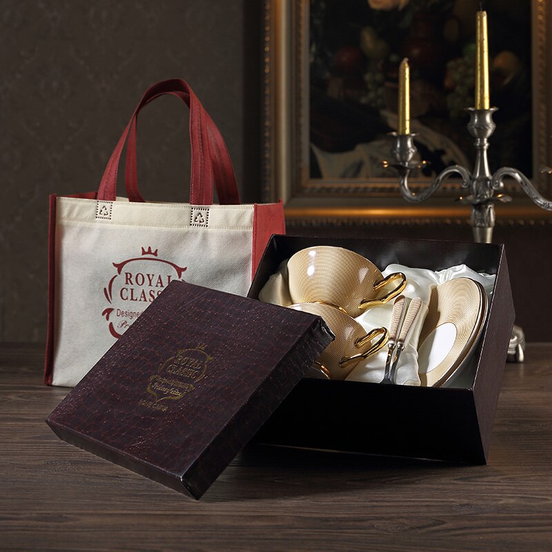 Gold Porcelain Coffee Mug Luxury European Tea Cup ... – Grandado