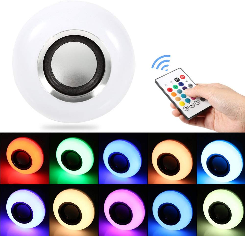 LED Music Light Bulb, E27 led Light Bulb with Blue... – Grandado