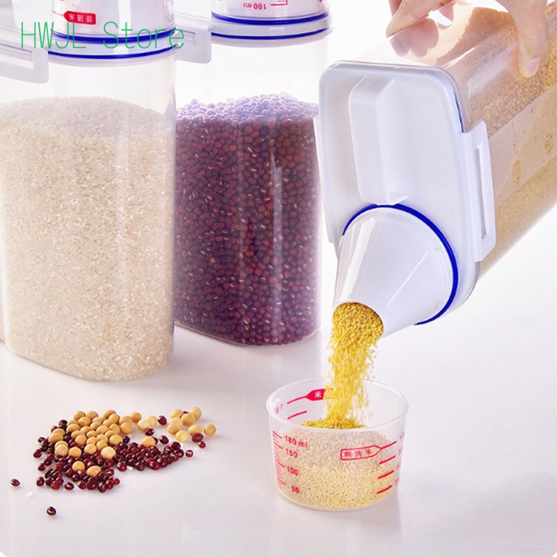 3L Kitchen Grain Sugar Flour Storage Beans Jar Bot... – Grandado