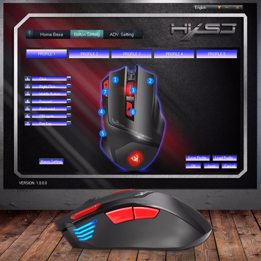 HXSJ T88 Wireless Gaming Mouse 7-Key Ergonomic Sup... – Grandado