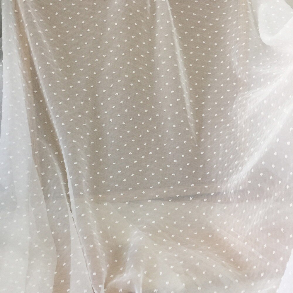 1 Yard 3D Dot Chiffon Kant Stof, Zachte Voering Ou... – Vicedeal