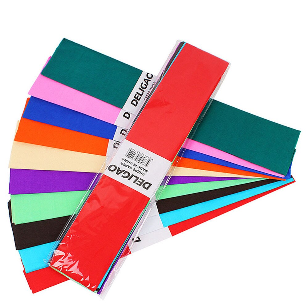 10pcs 10 Colors DIY Crepe Paper Wrap Tissue Paper ... – Vicedeal