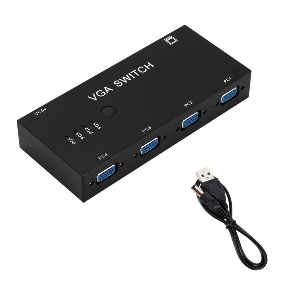 Pzzpss 4 In 1 Out Vga Switcher 4 Port Vga Switch B... – Vicedeal
