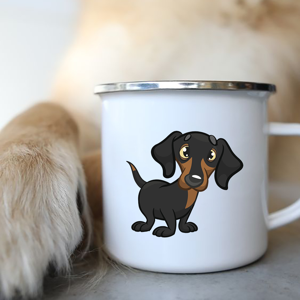 Ich liebe Dackel, Hund, Emaille-Kaffeetassen, Camp... – Grandado