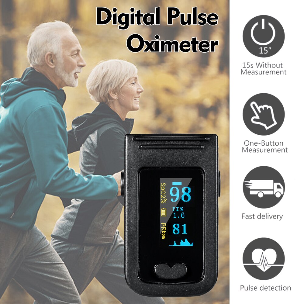 Digital Blood Oxygen Monitor Finger Pulse Oximeter... – Grandado