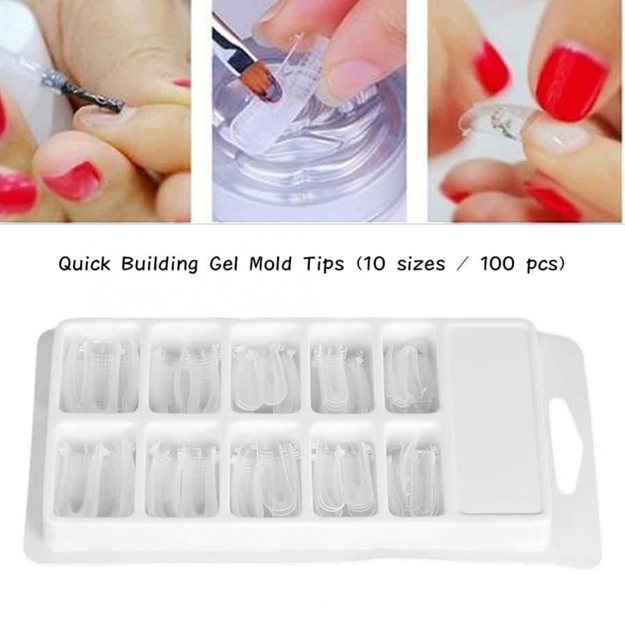 100 Stuks Quick Building Mold Tips Nail Dual Vorme... – Grandado