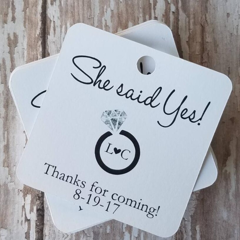 personalize printing She Said Yes, Engagement Part... – Vicedeal