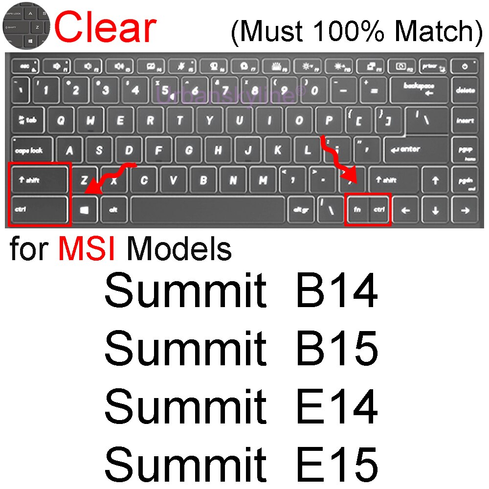 Keyboard Cover for MSI Summit E14 E15 E16 Flip Evo... – Grandado