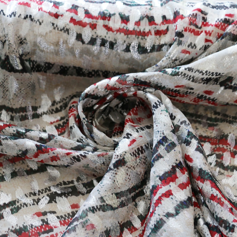 50Cm * 110Cm Natuurlijke Zijde Georgette Stof Zilv... – Grandado