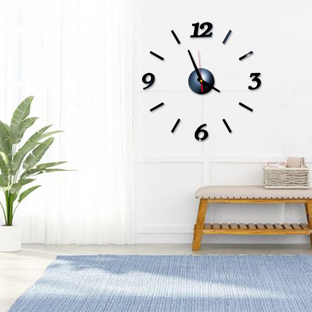 DIY Acrylic Clock Mirror Surface Wall Decorative C... – Grandado