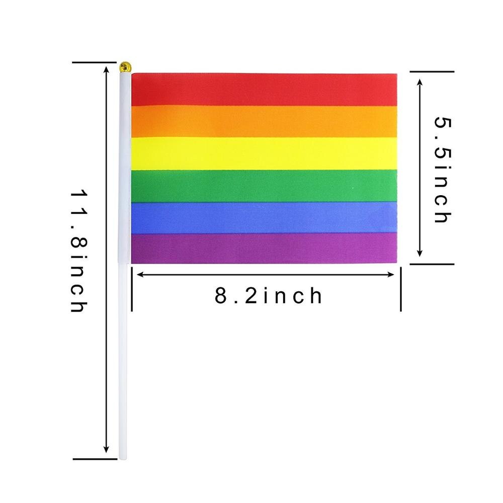 Rainbow Pride Gay Stick Flag,50 Pack Small Mini Ha... – Grandado