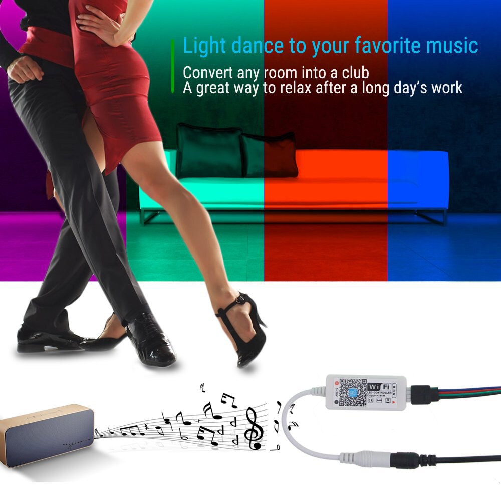 LED WiFi RGB Controller for LED Strip 3528 5050 LE... – Grandado