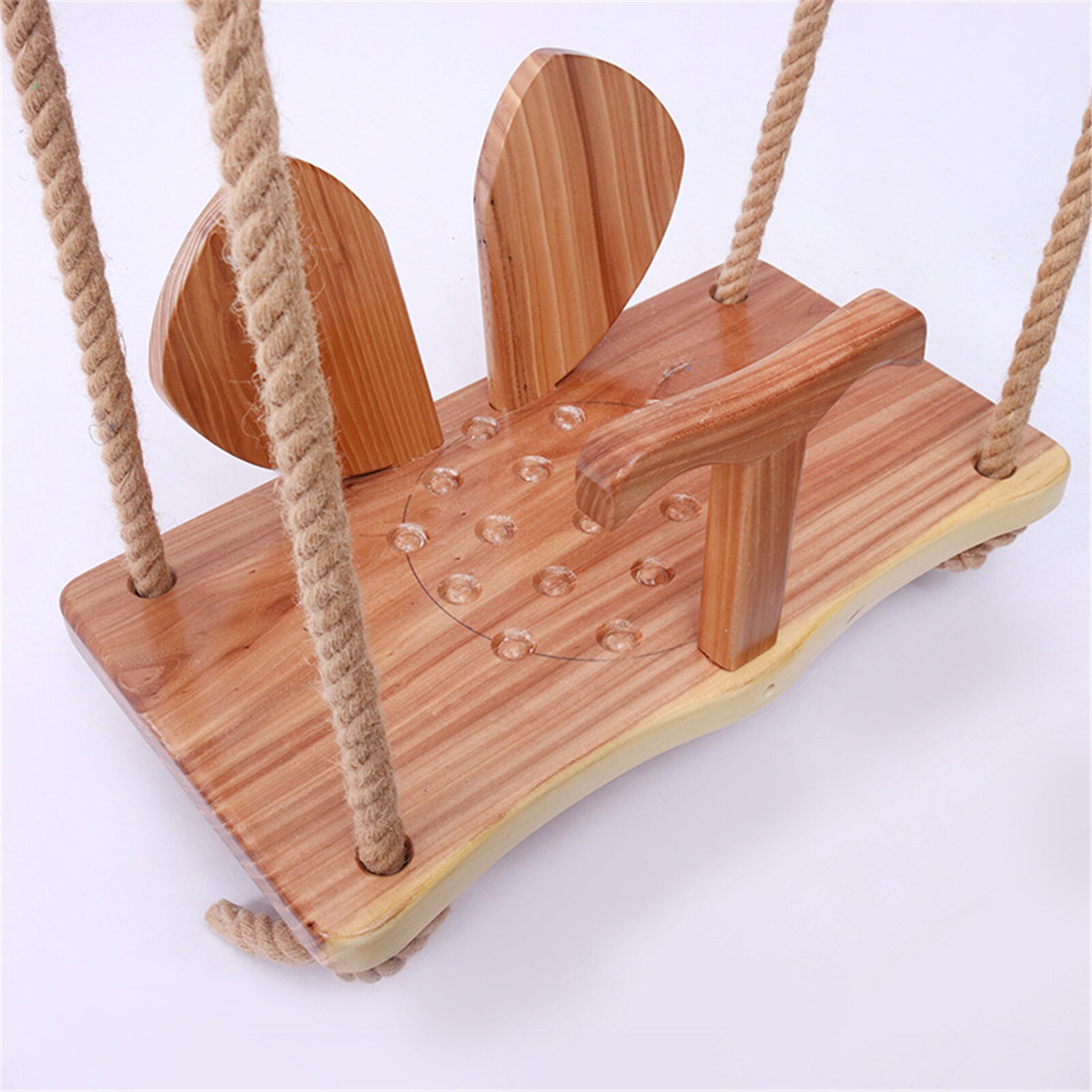 Solid Wood Ear Swing Smooth Classic Wooden Swing S... – Grandado