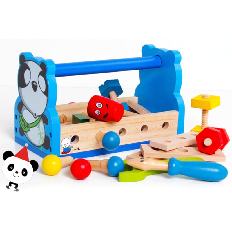 Children'S Toy Wood Pretend Panda Tool Repair Main... – Grandado