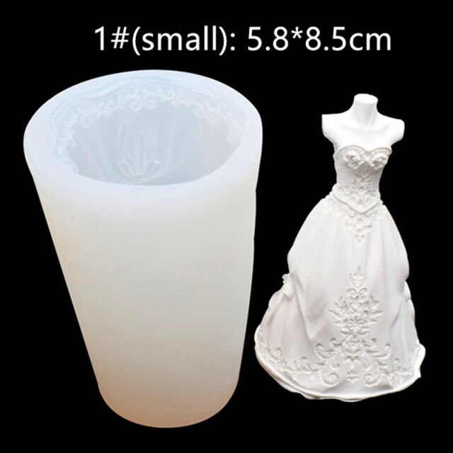3d Wedding Dress Candle Mold Plaster Aromatherapy ... – Grandado