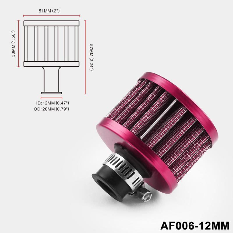 Universal Air Filter 12mm High Flow Car Cold Air I... – Grandado
