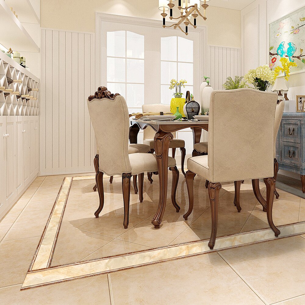 2M Self-Adhesive Side Line Tile Sticker Yellow Mar... – Grandado