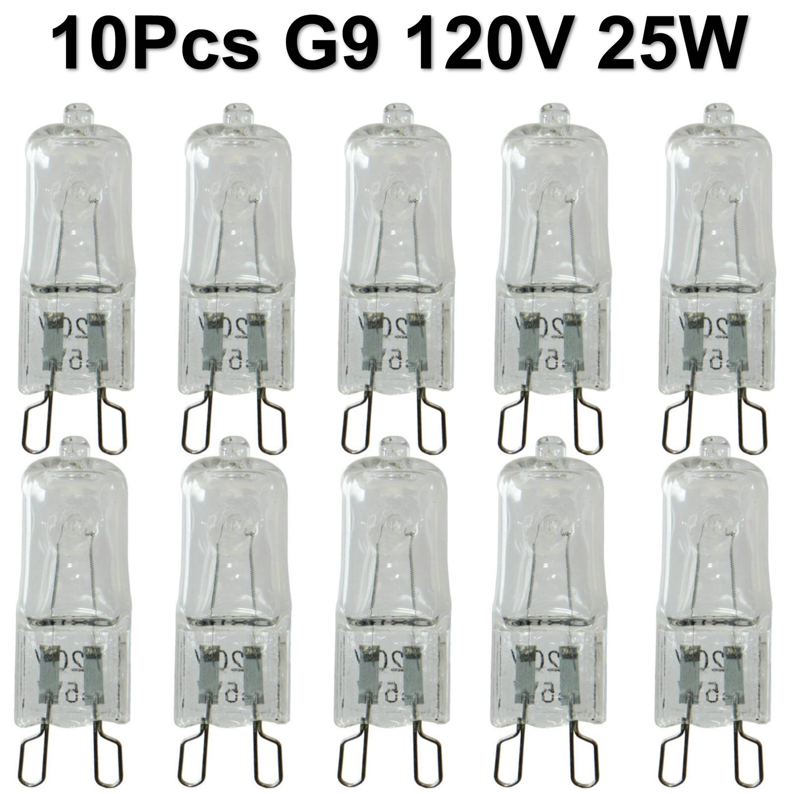 10 stk g 9 -pins halogen 120 v volt 25w 35w 40w 5... – Vicedeal