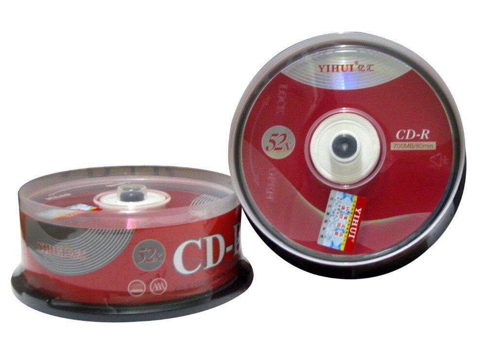 25 discs Grade A 700 MB Blank Yihui Red Wave Print... – Vicedeal