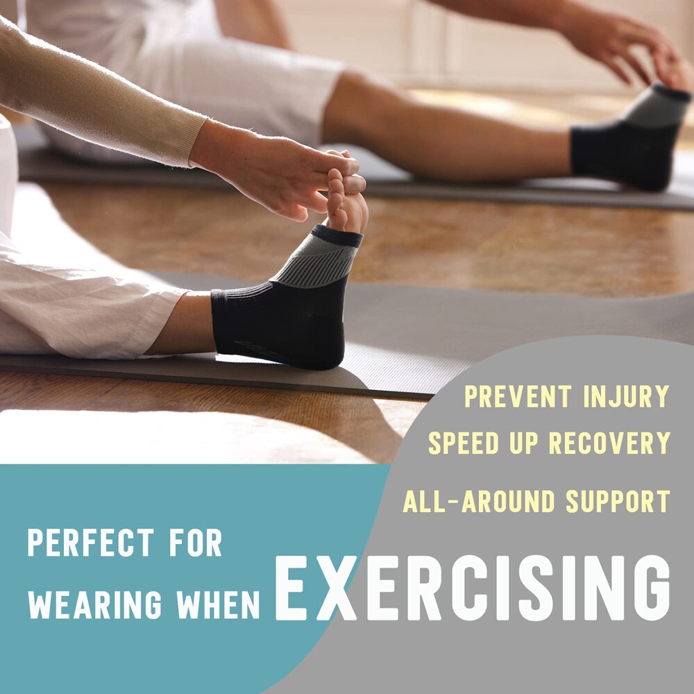 BraceTop 1 Pair Ankle Brace Compression Support Sl... – Vicedeal