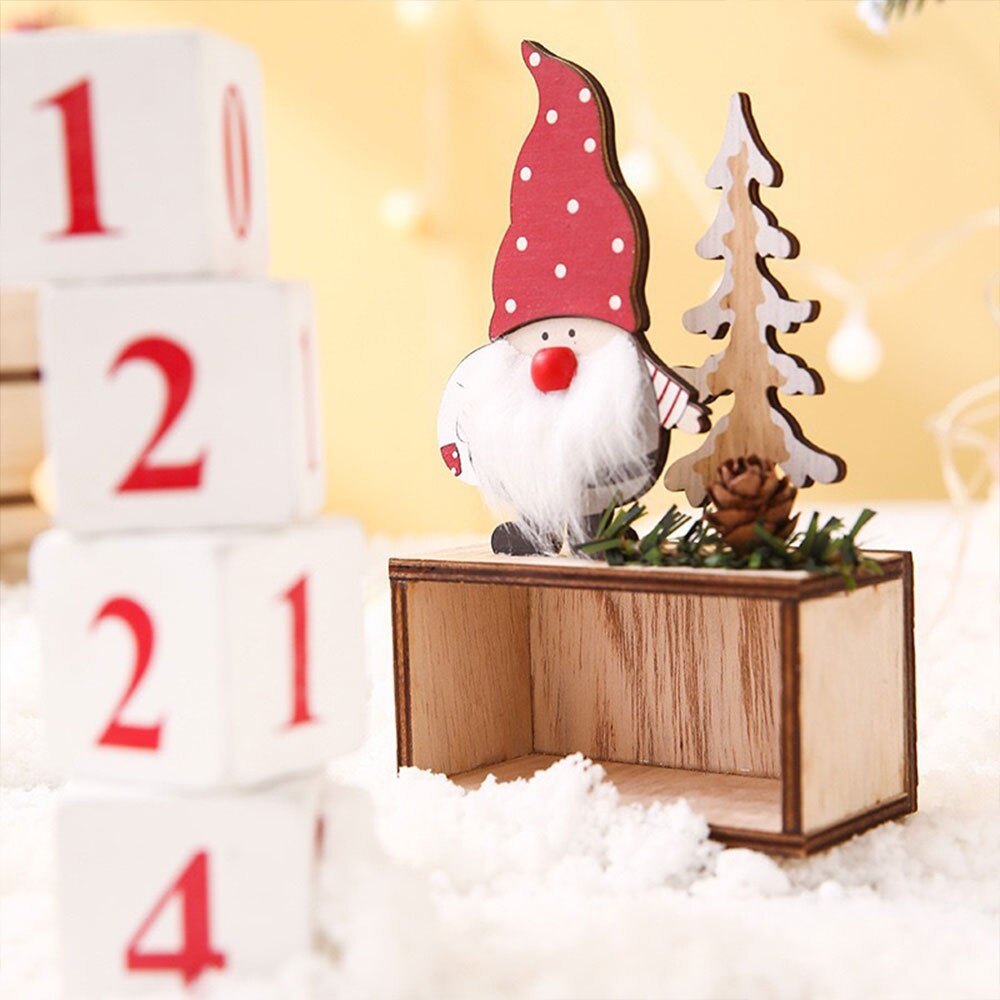 Wooden Calendar Santa Claus Numbers Count Down Chr... – Vicedeal