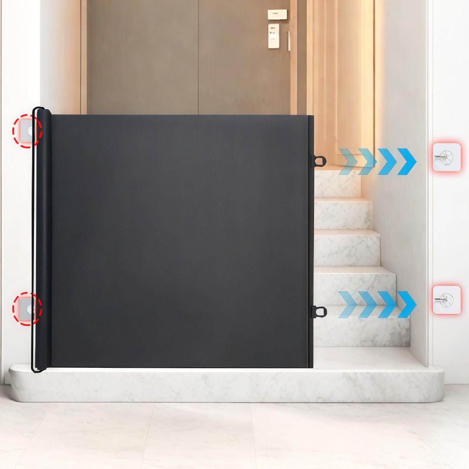 Retractable Mesh Pet Gate Indoor Dog Safety Gate E... – Grandado