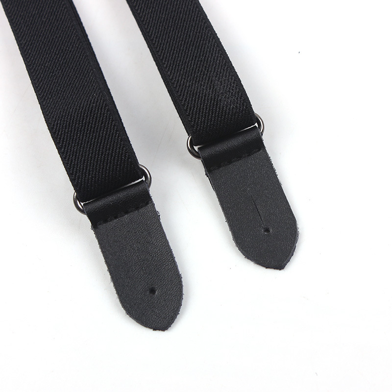 European and American black y button strap, lady b... – Grandado