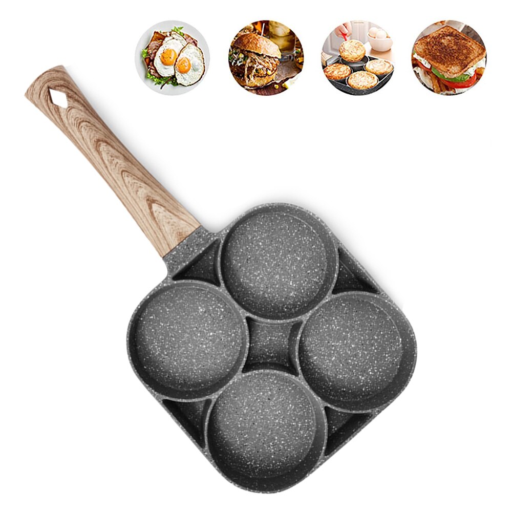 Ei Fornuis Koekenpan 4-Cups Non-stick Gebakken Eie... – Vicedeal