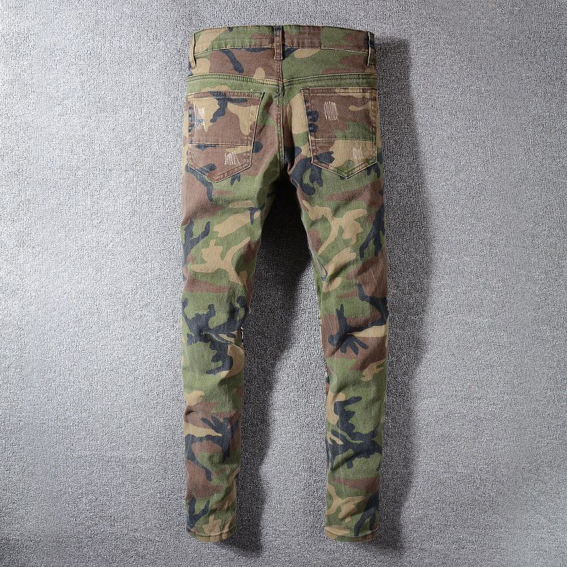 Men's Camouflage Leopard Patchwork Stars Printed J... – Vicedeal