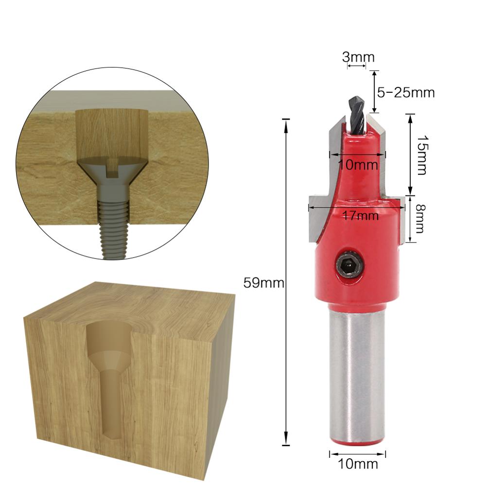 1pcs 10mm Shank HSS Woodworking Countersink Router... – Grandado